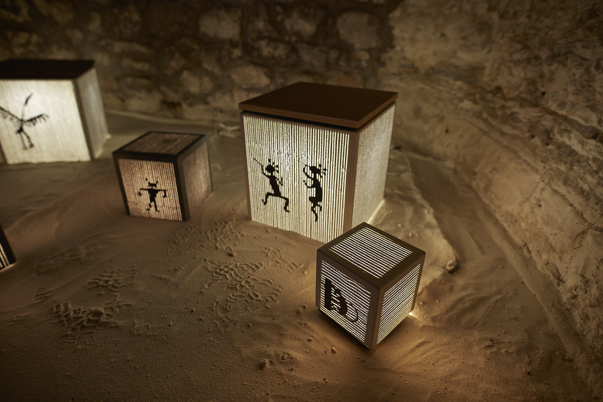 Paradigm Design House showcases LUCEM lights in an old cave in Jabal ...