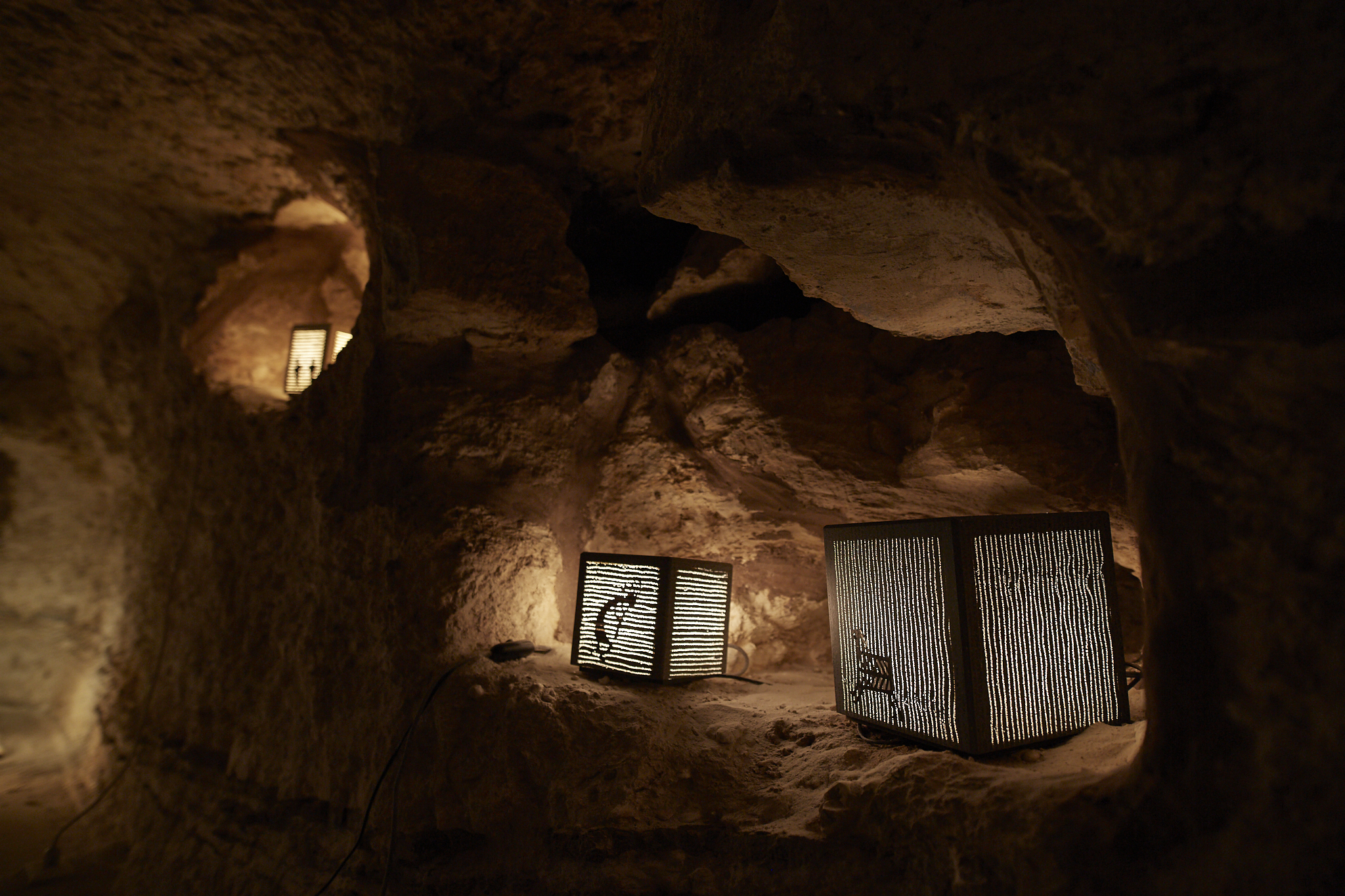 Paradigm Design House showcases LUCEM lights in an old cave in Jabal ...